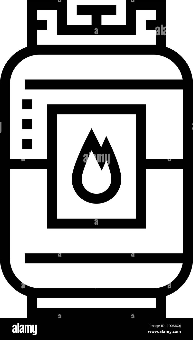 gas barrel line icon vector black illustration Stock Vector Image & Art ...