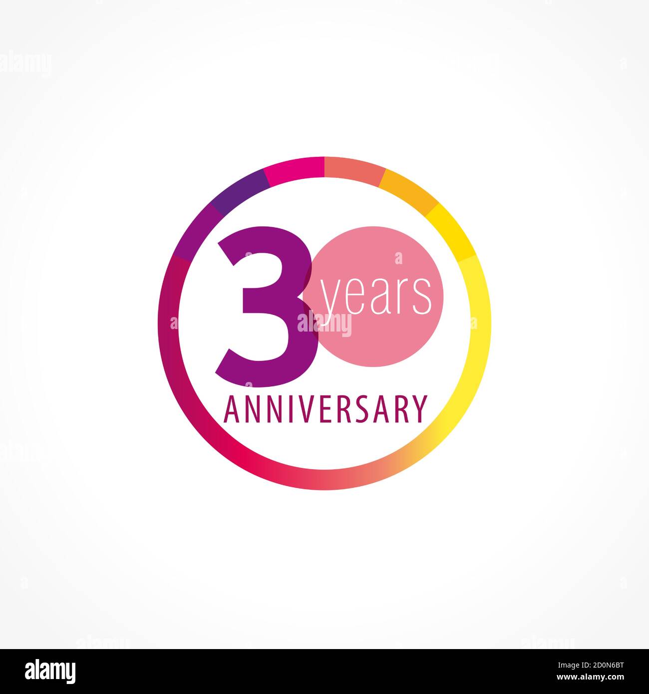 30 years old logotype. Abstract coloured abstract template medal ...