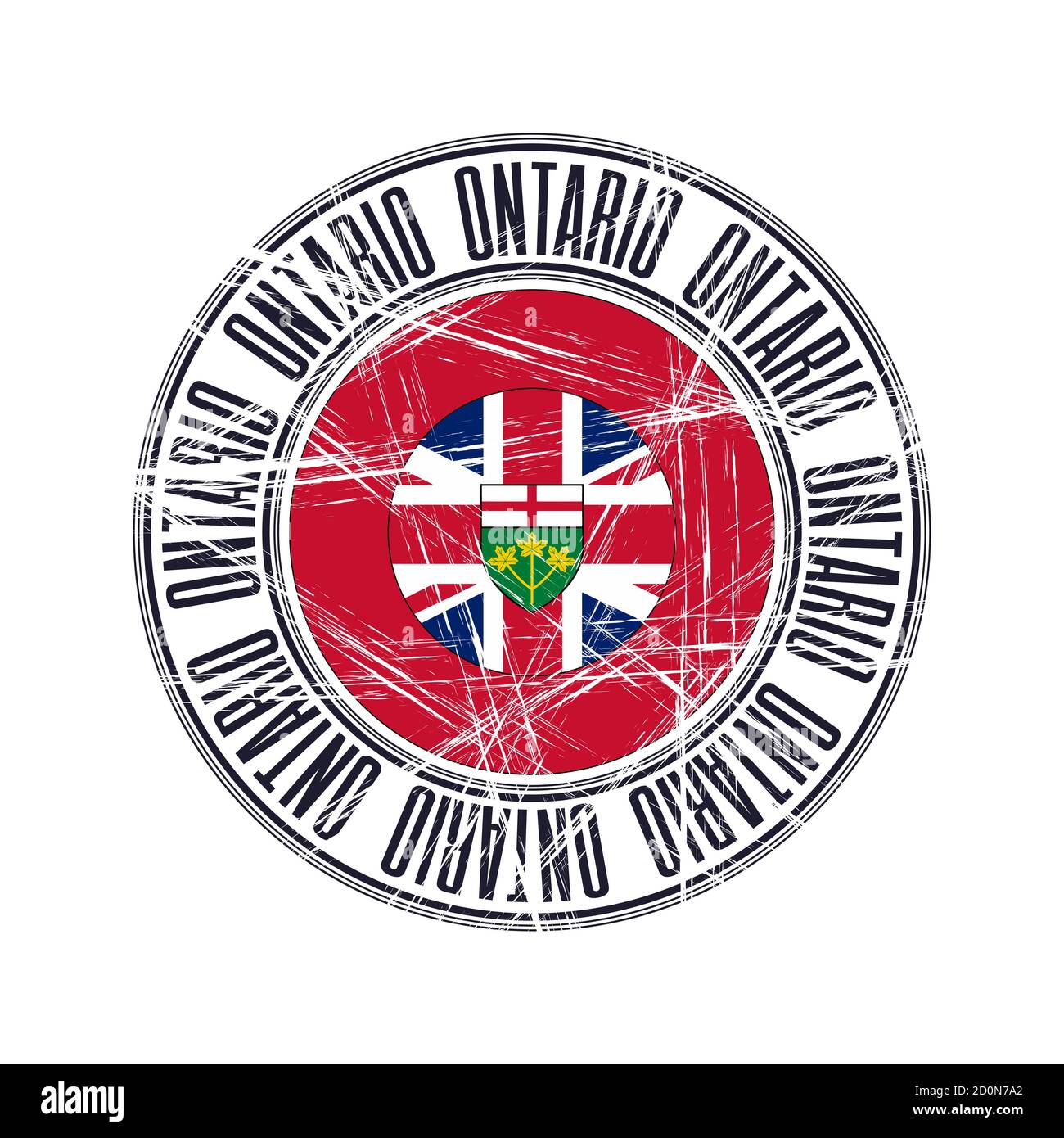 Ontario province, Canada. Vector postal rubber stamp over white ...