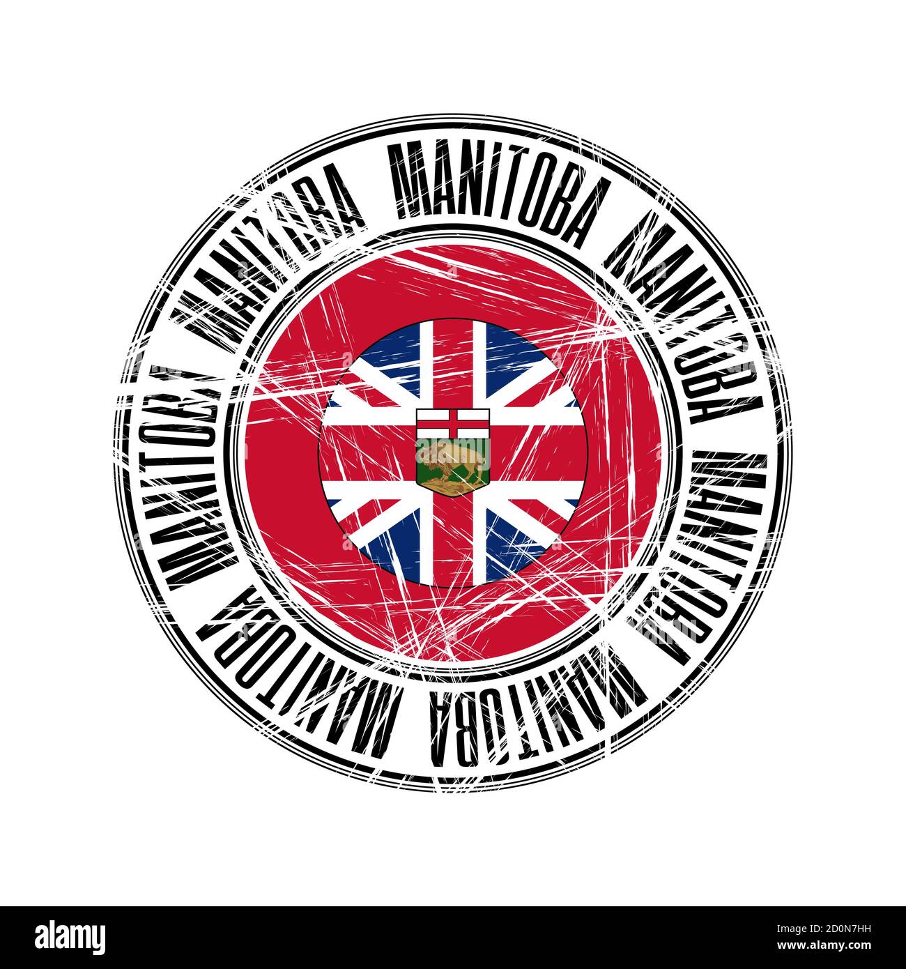 Manitoba province, Canada. Vector postal rubber stamp over white ...