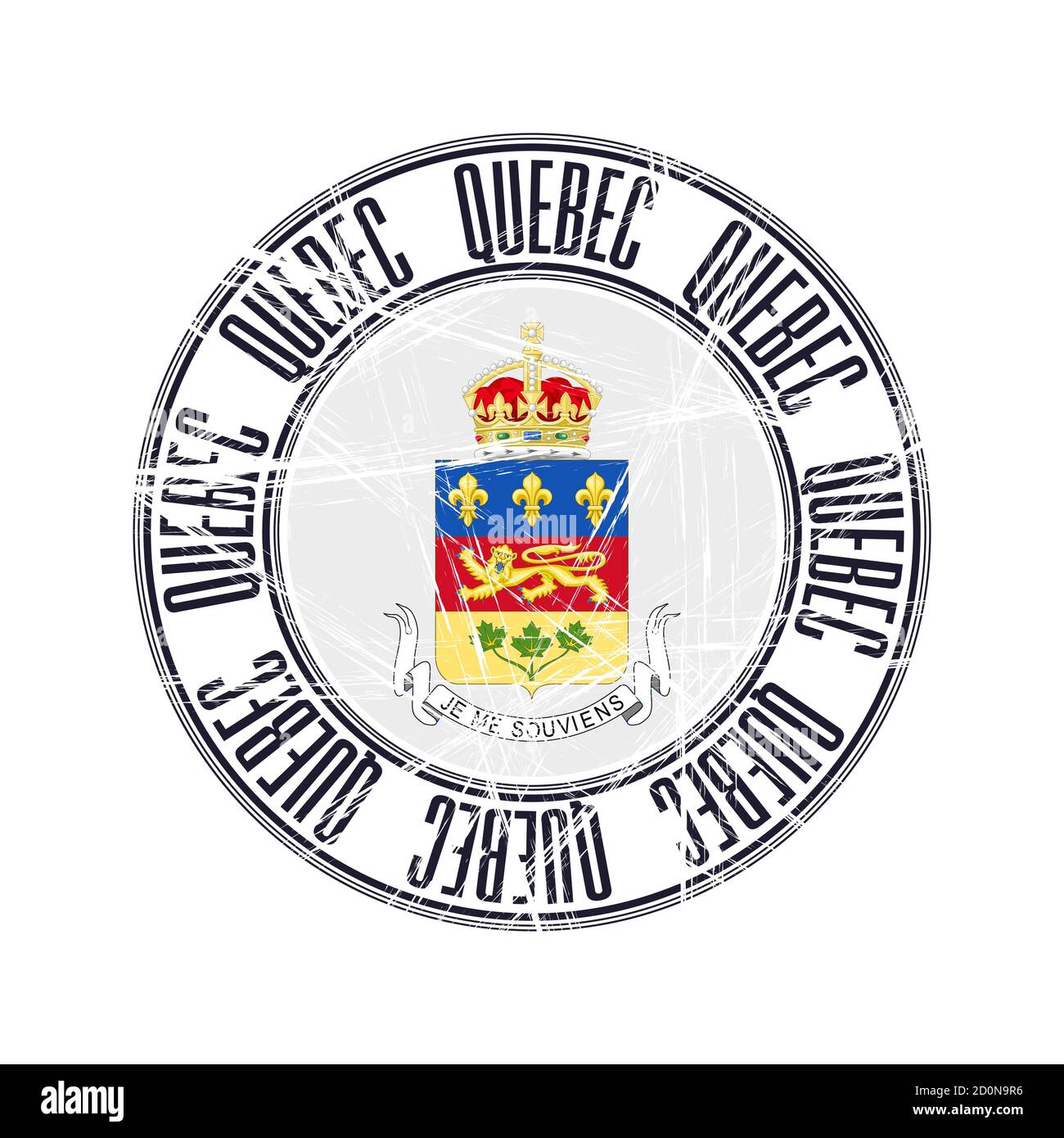 Quebec province, Canada. Vector postal rubber stamp over white ...