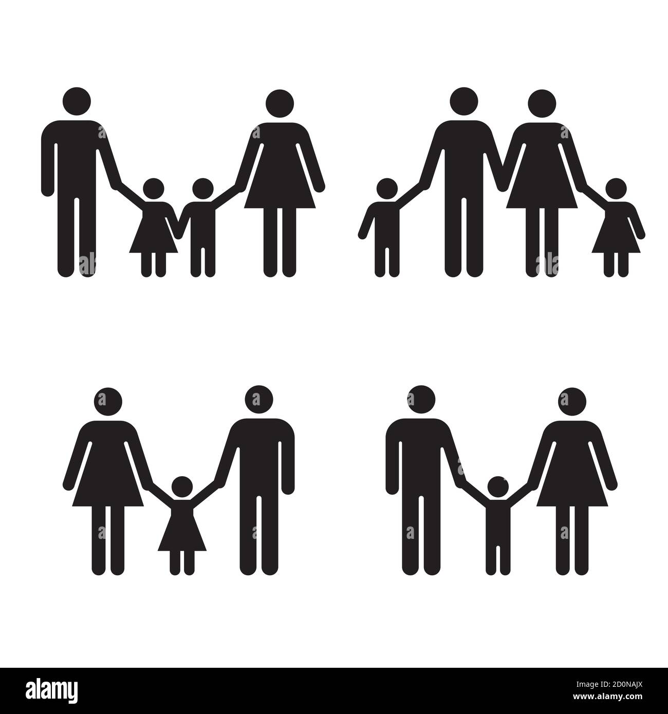 family icon set Stock Vector Image & Art - Alamy