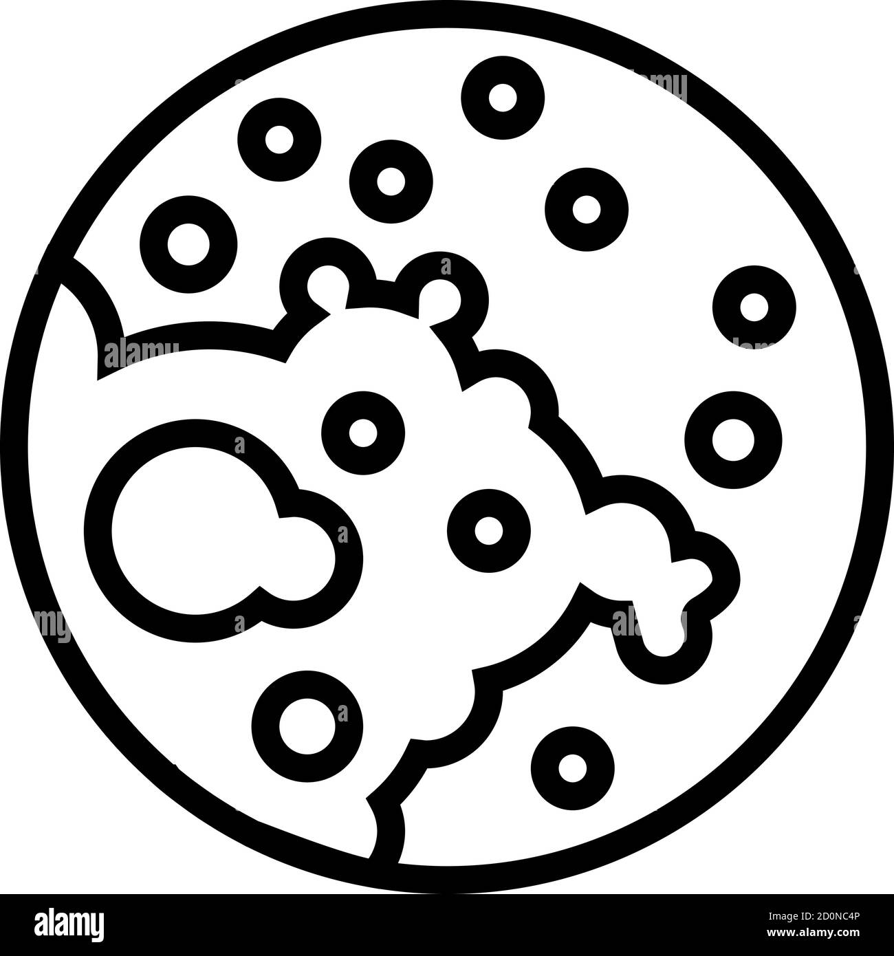 atopic dermatitis skin disease line icon vector illustration Stock ...