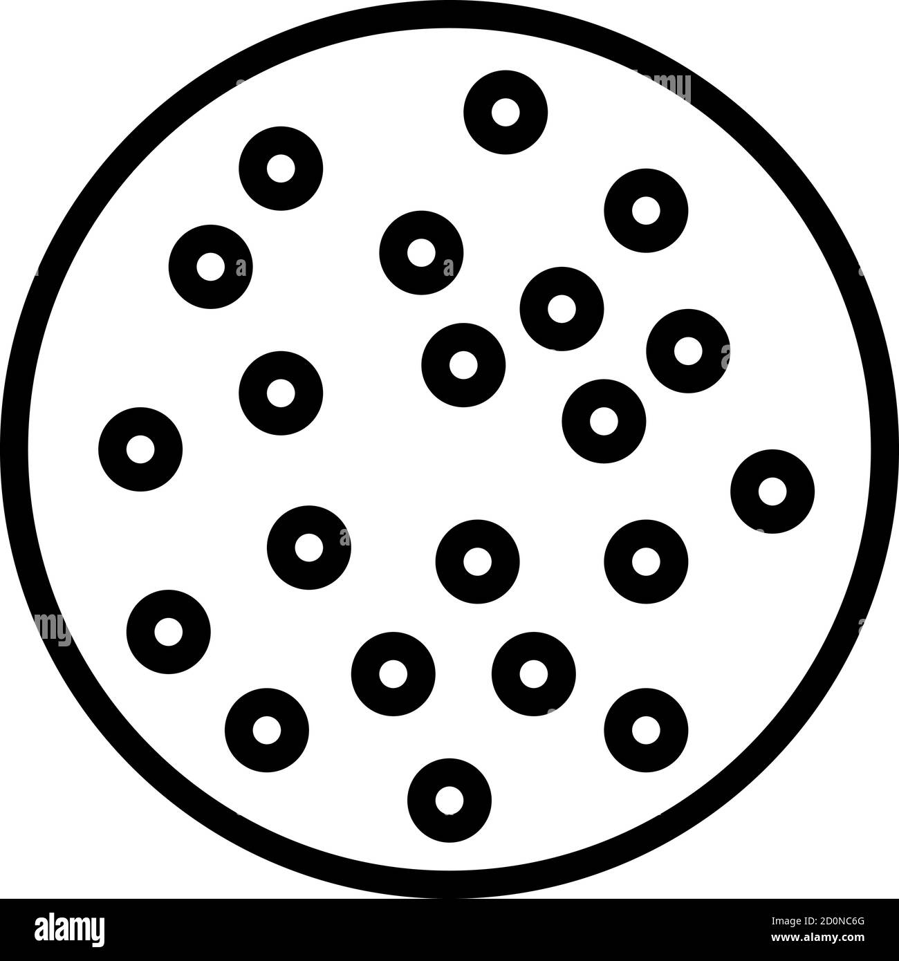 Lichen Planus Skin Disease Line Icon Vector Illustration Stock Vector