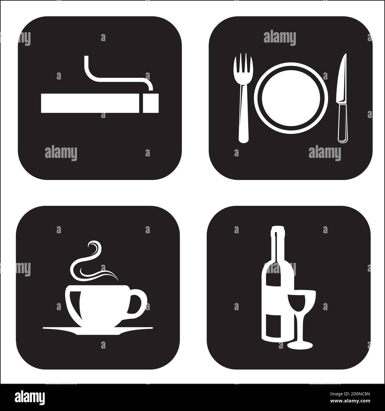 Restaurant icon Black and White Stock Photos & Images - Alamy