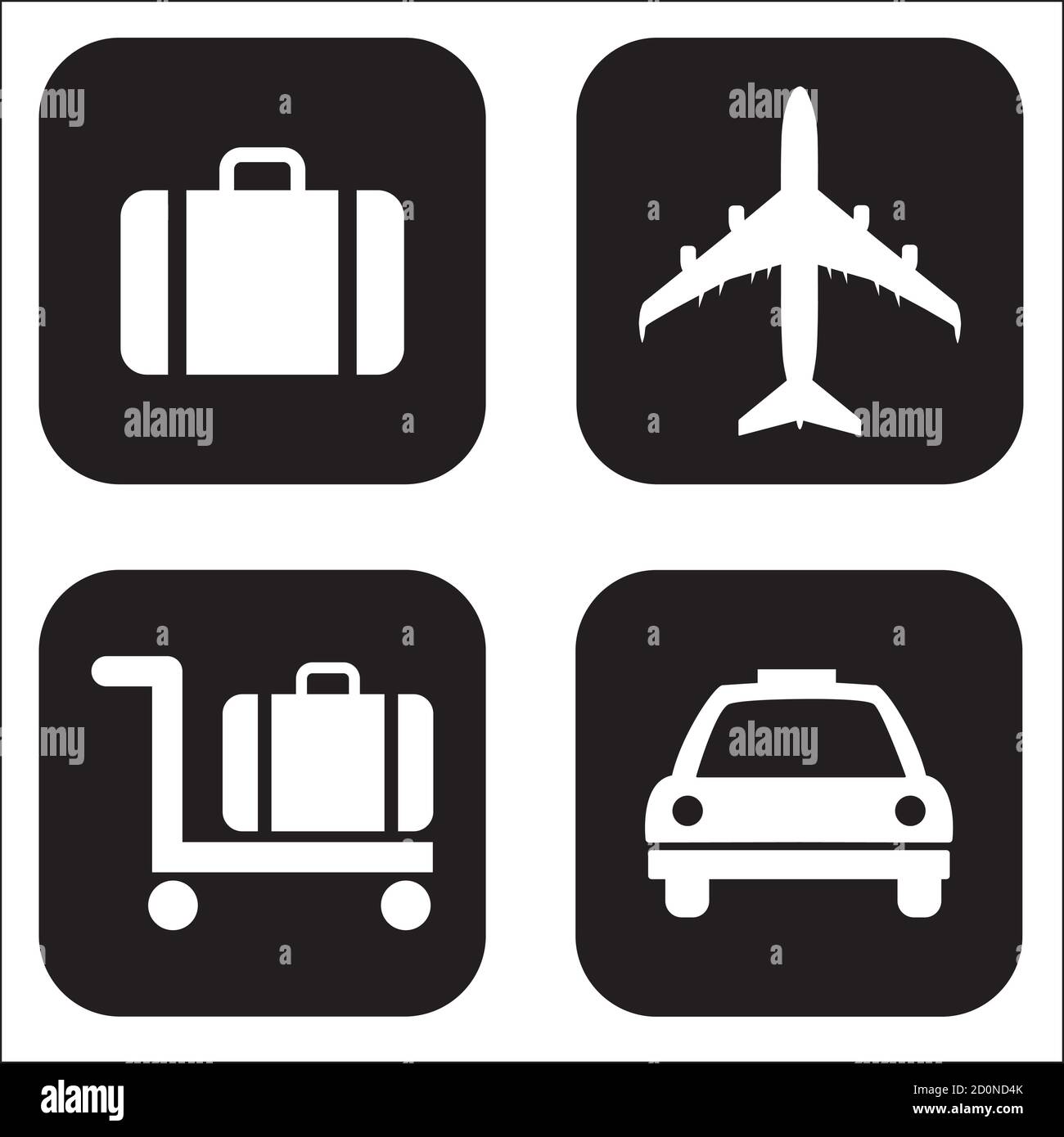 Travel icons Black and White Stock Photos & Images - Alamy