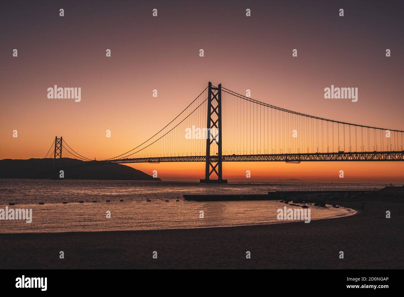 The beautiful long bridge of Kobe in Japan Stock Photo - Alamy