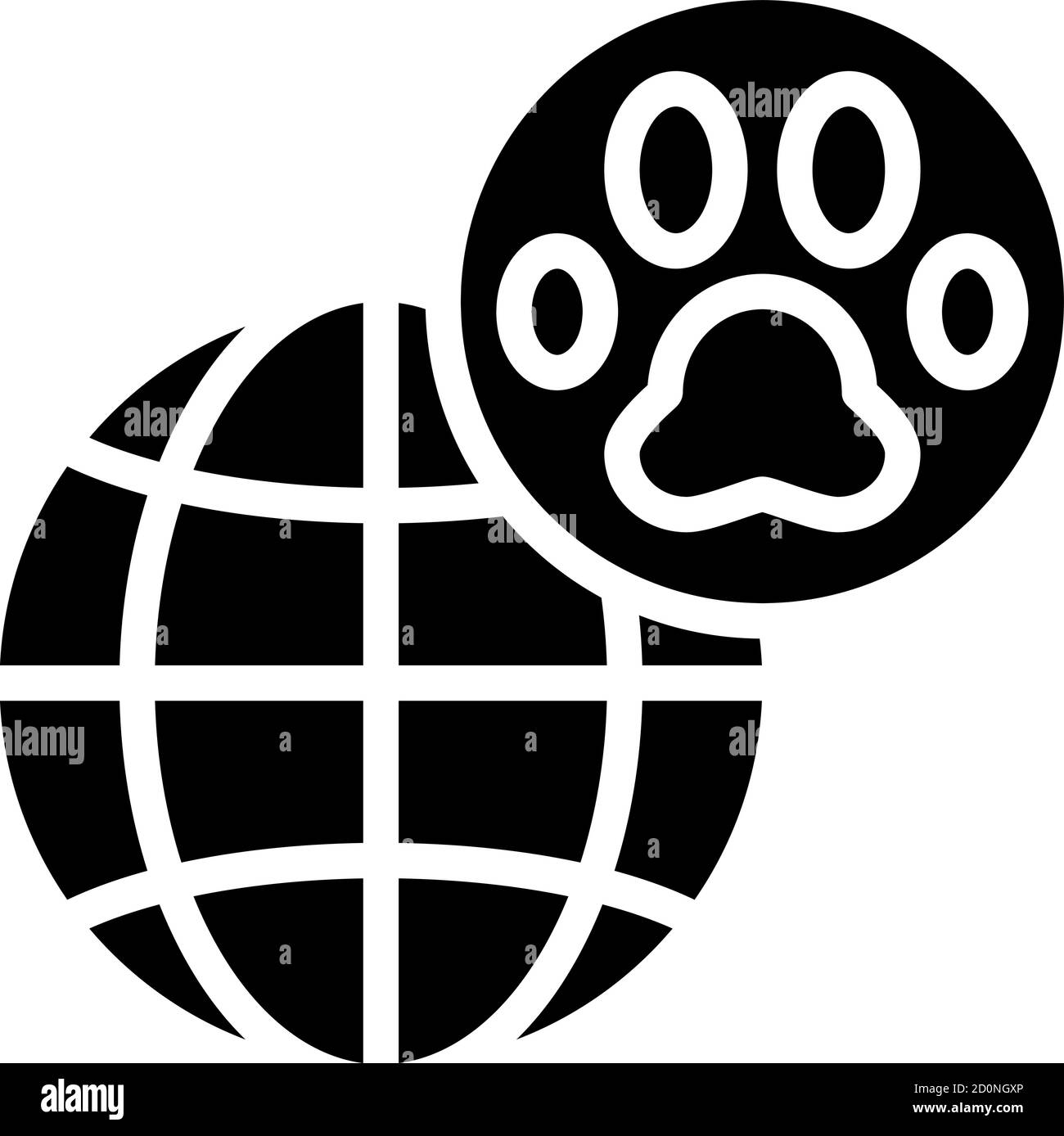 pet world travel glyph icon vector illustration Stock Vector Image ...