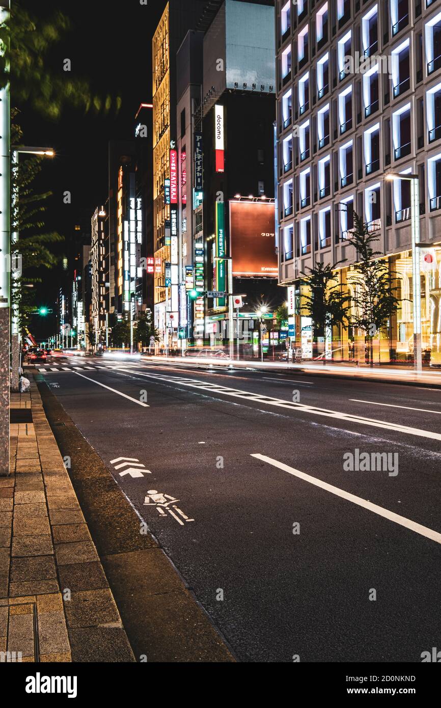 Streets of Tokyo during night Stock Photo - Alamy