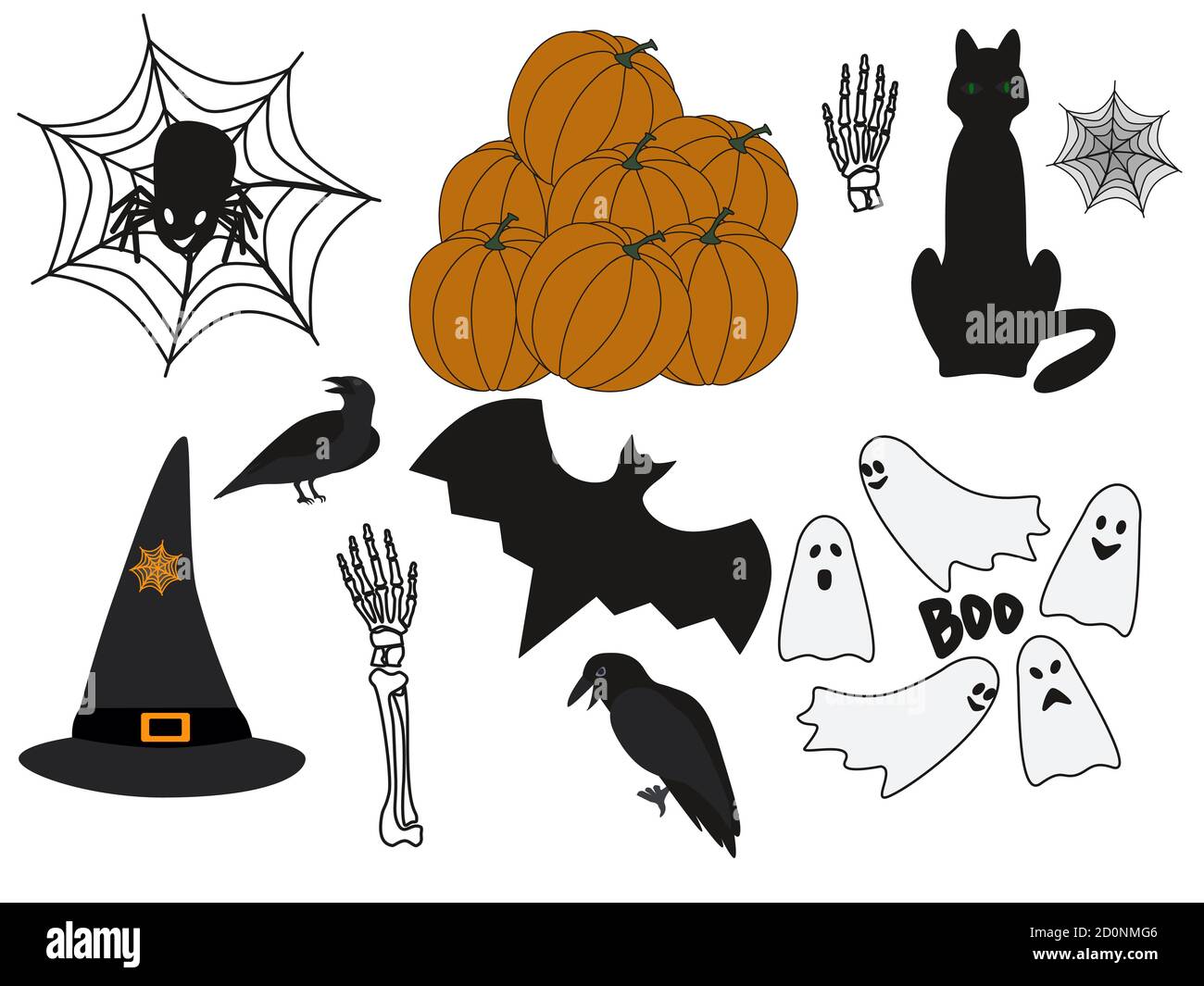 Halloween cartoon raven horror Stock Vector Images - Alamy
