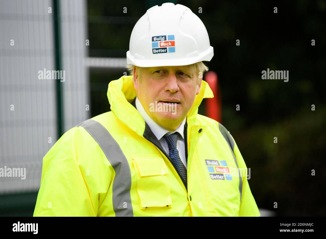 Prime Minister Boris Johnson during a visit to the Conway Heathrow ...