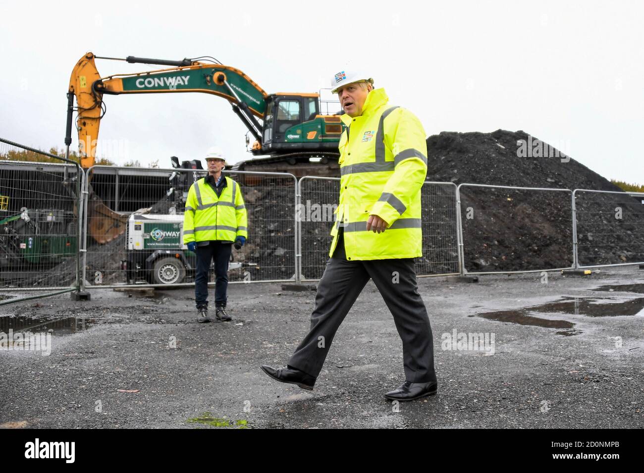Prime Minister Boris Johnson during a visit to the Conway Heathrow ...