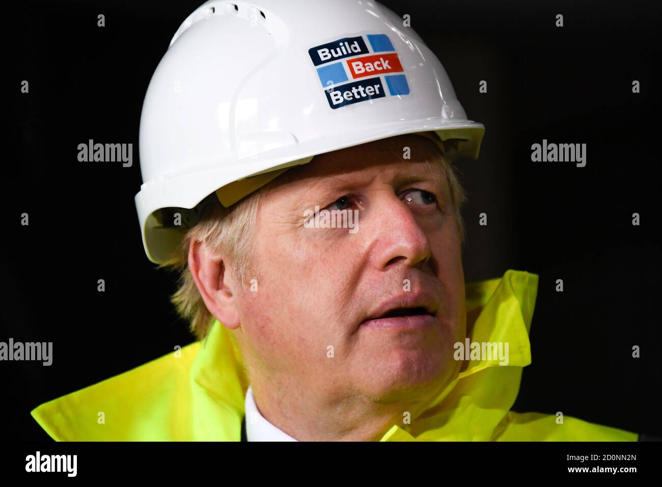 Prime Minister Boris Johnson during a visit to the Conway Heathrow ...
