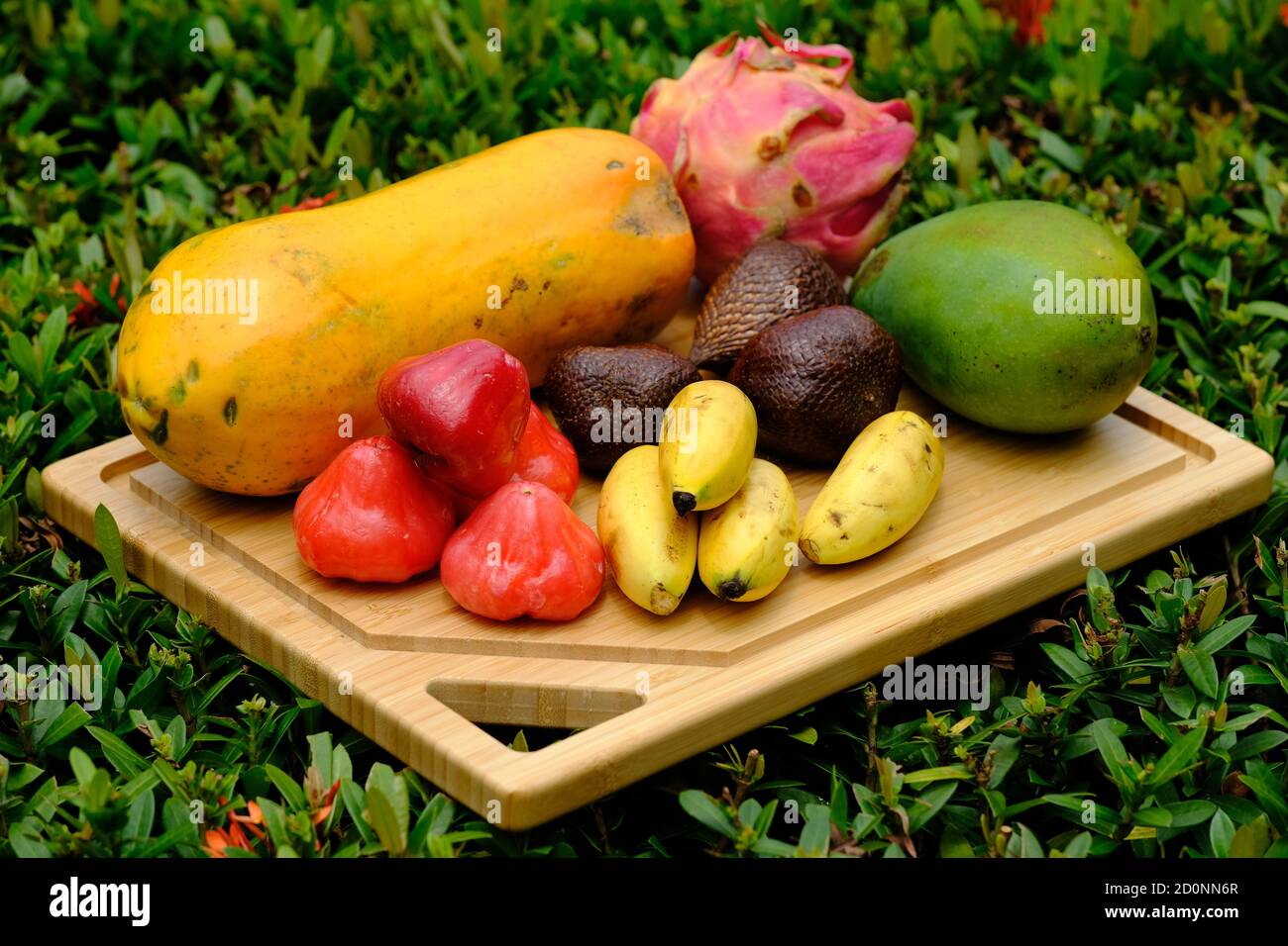 Indonesia Batam - Indonesian tropical fruits Papaya - Plum - Mango ...