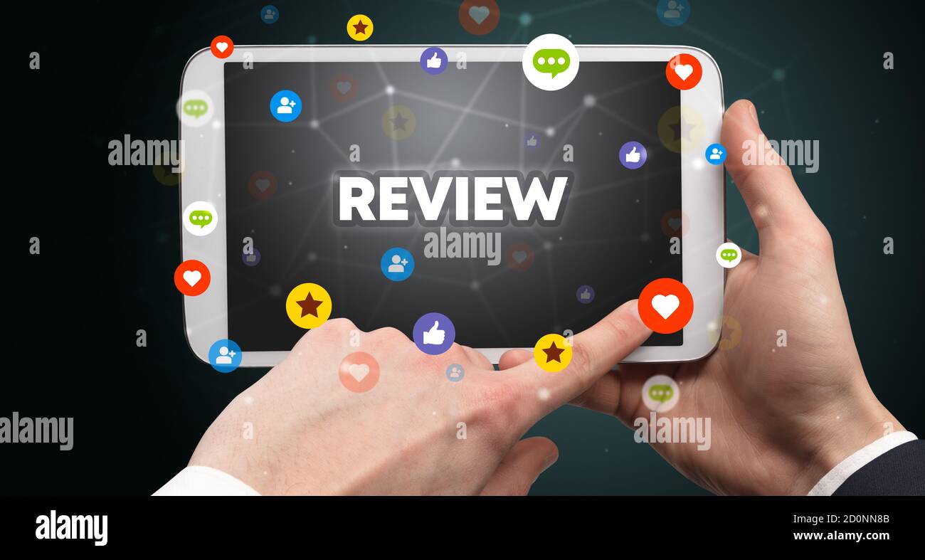 Close up touchscreen review hi-res stock photography and images - Alamy