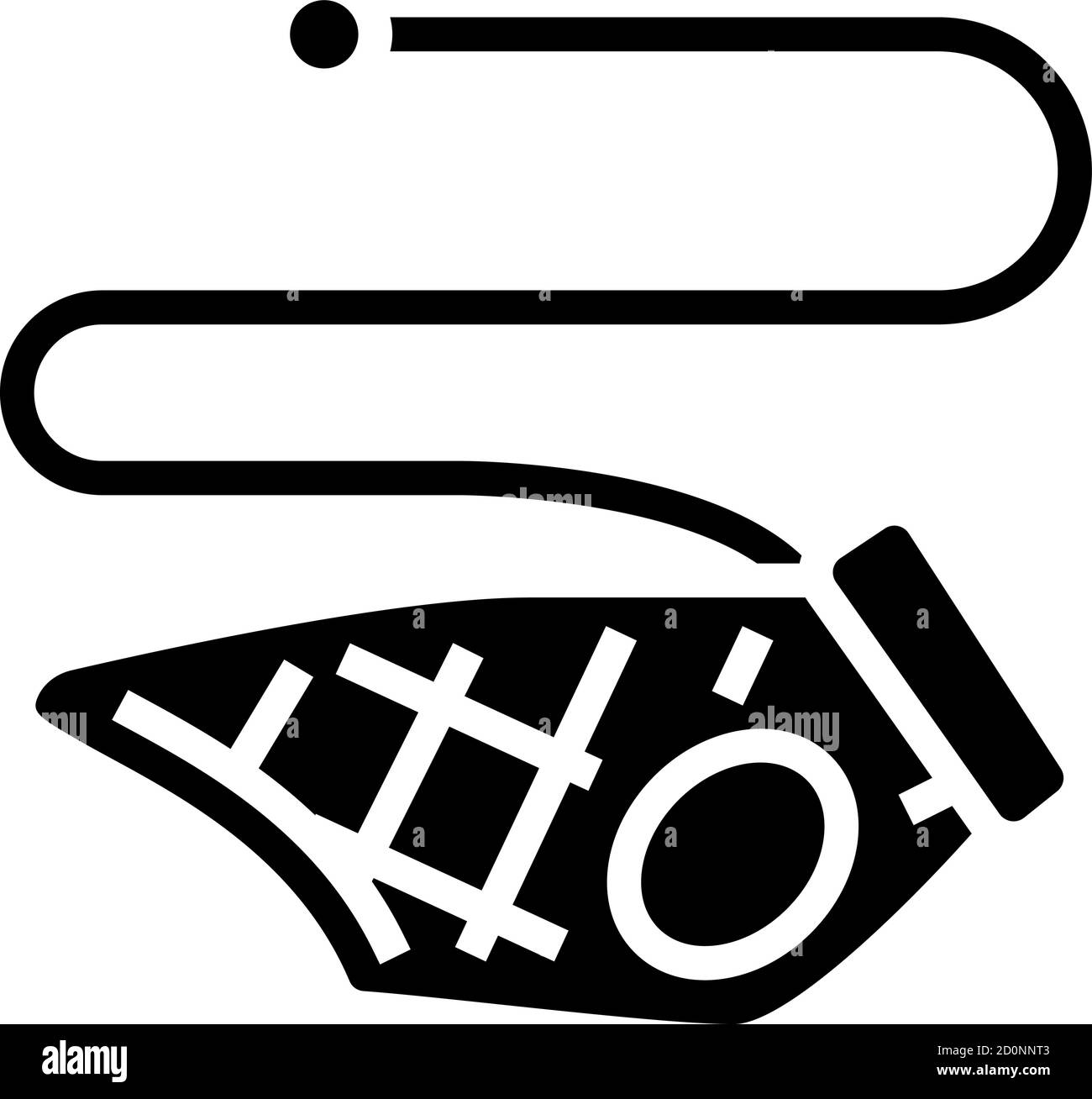 pet leash glyph icon vector black illustration Stock Vector Image & Art ...