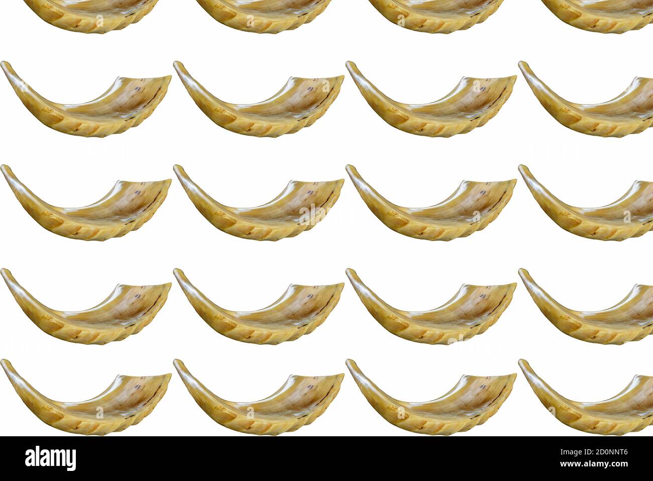Shofar horn pattern. Shofar isolated on white. Yom Kippur, Rosh ...