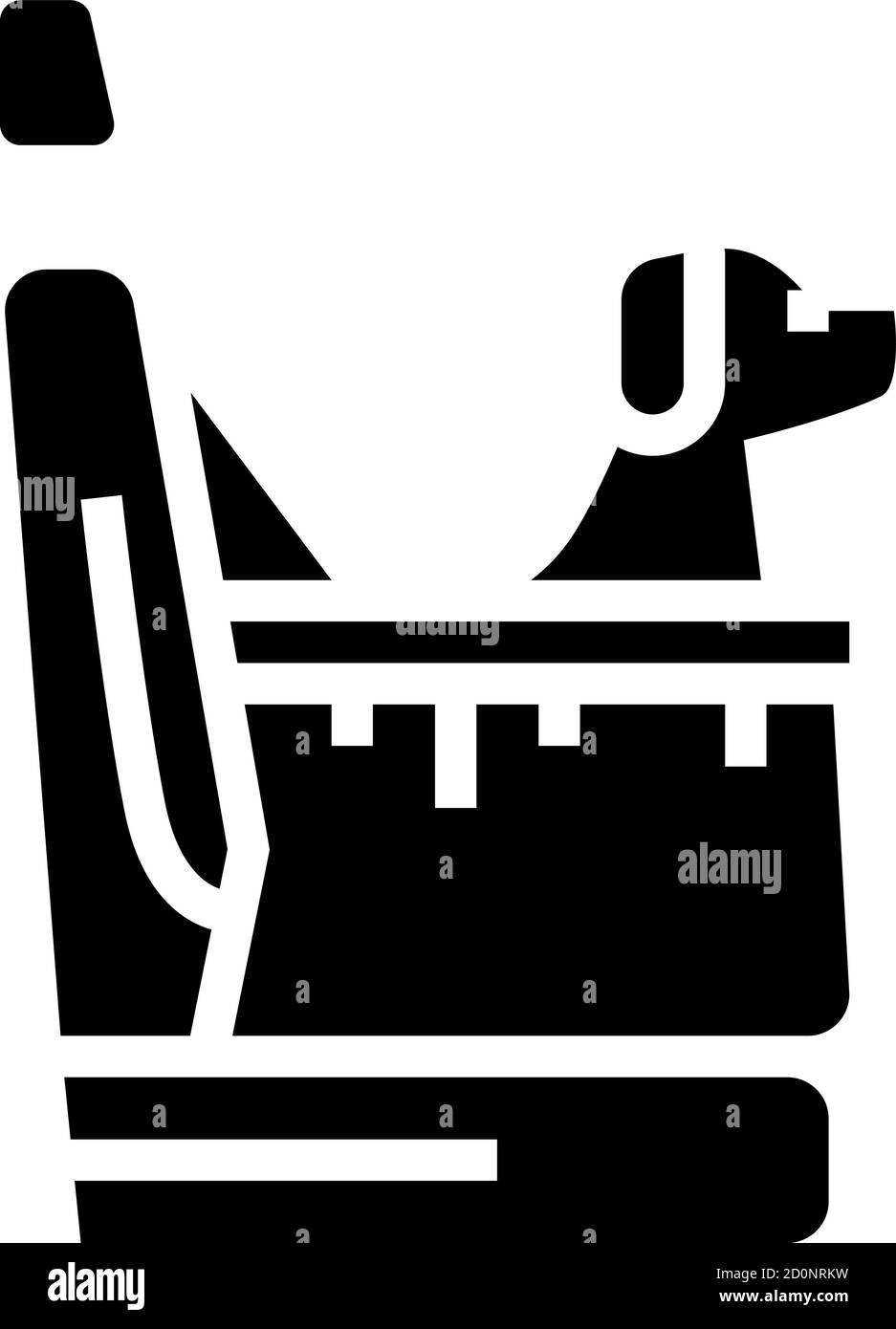 bag for dog transportation in car glyph icon vector illustration Stock ...