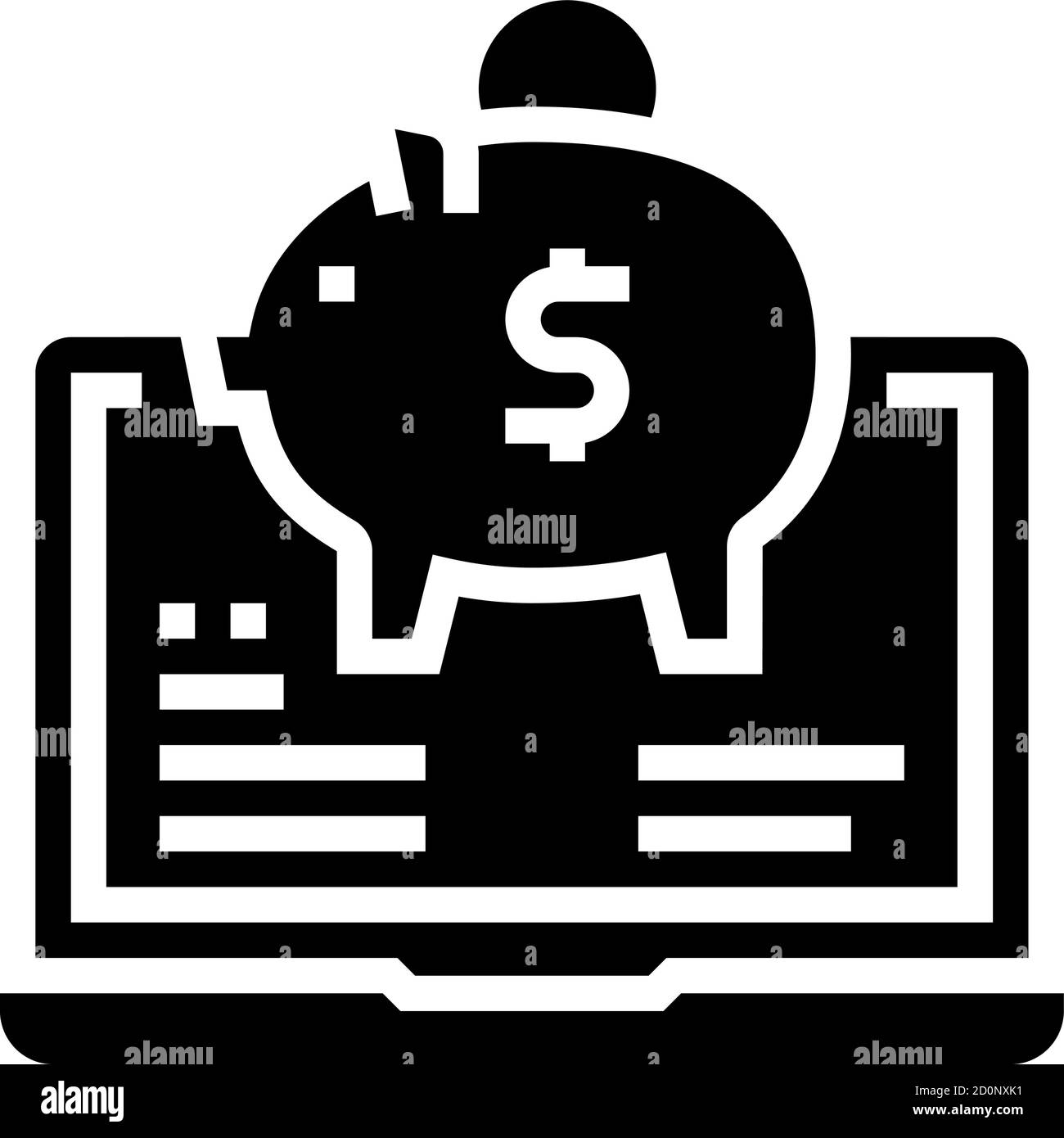 internet money box glyph icon vector illustration Stock Vector Image ...