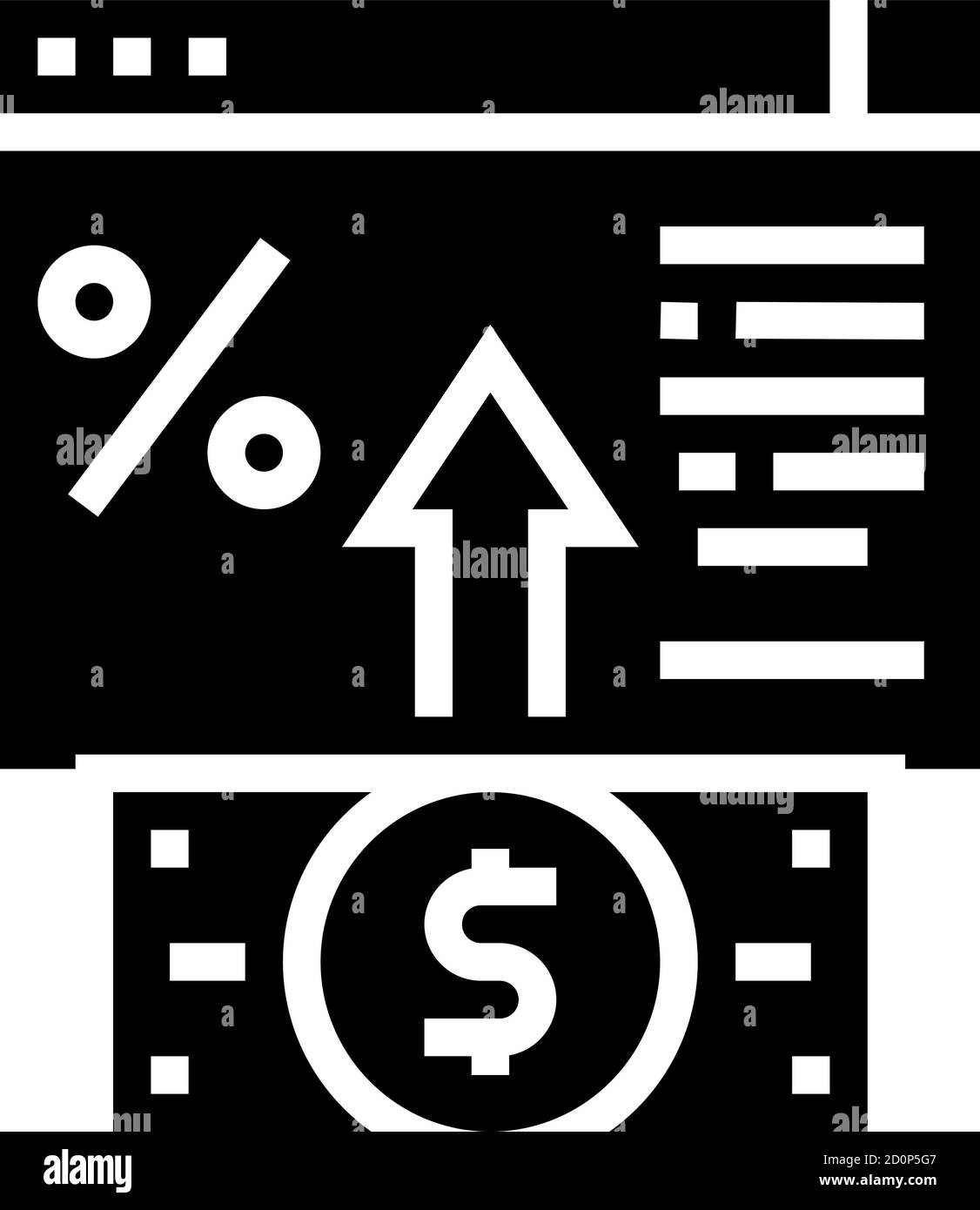 electronic deposit glyph icon vector black illustration Stock Vector ...