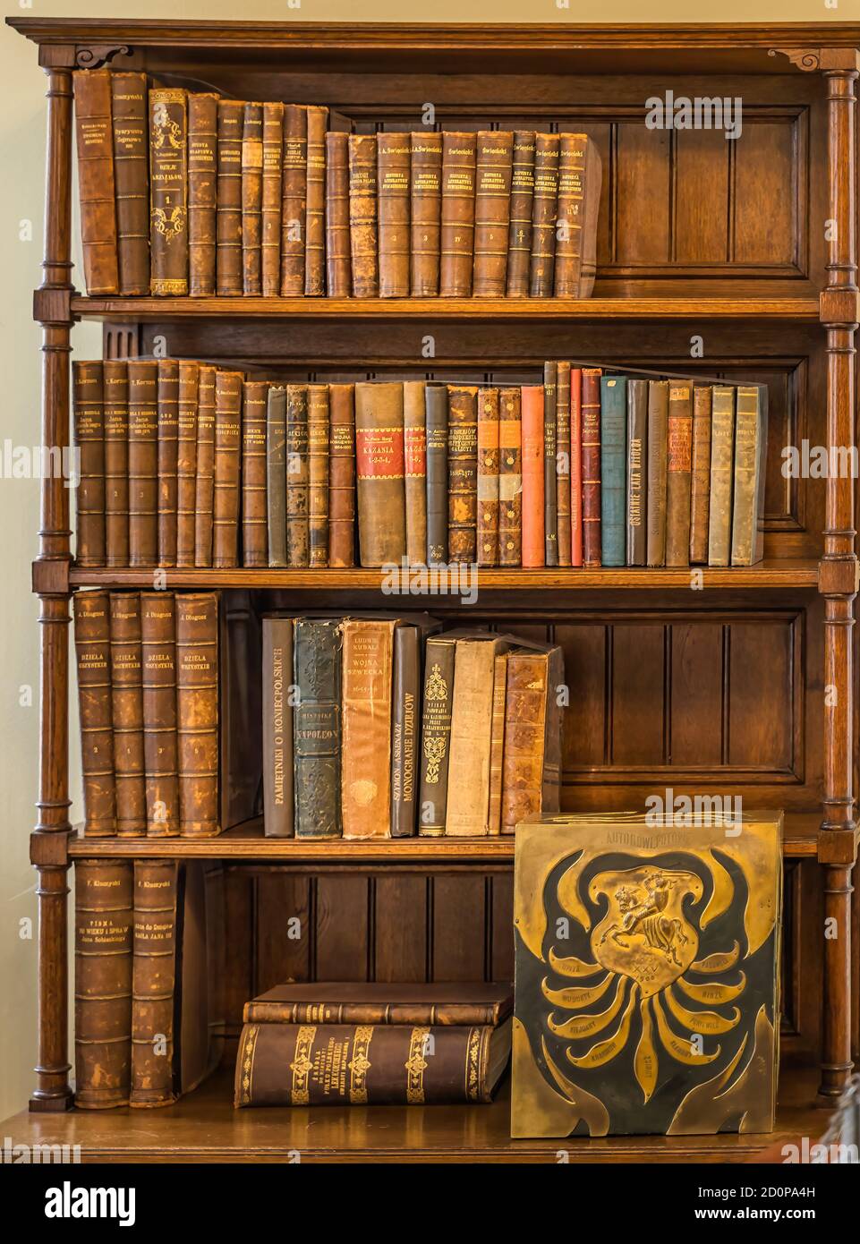 Oblegorek Poland Mar 2019 Henryk Sienkiewicz book collection in ...