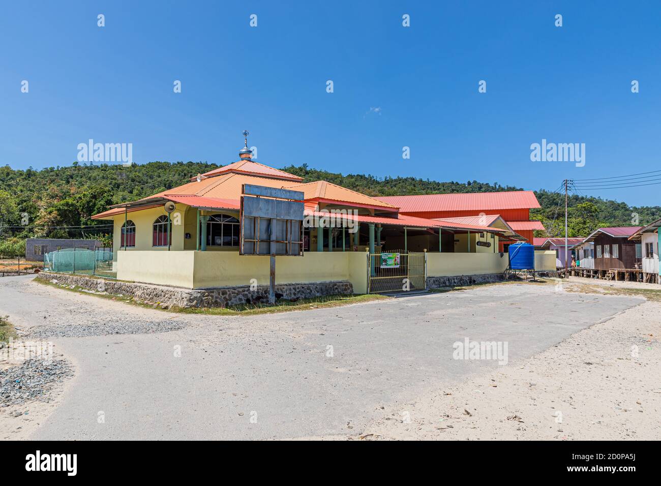 "Masjid Al-Falah", the mosque of the fisherman village Baru-Baru in Kg ...