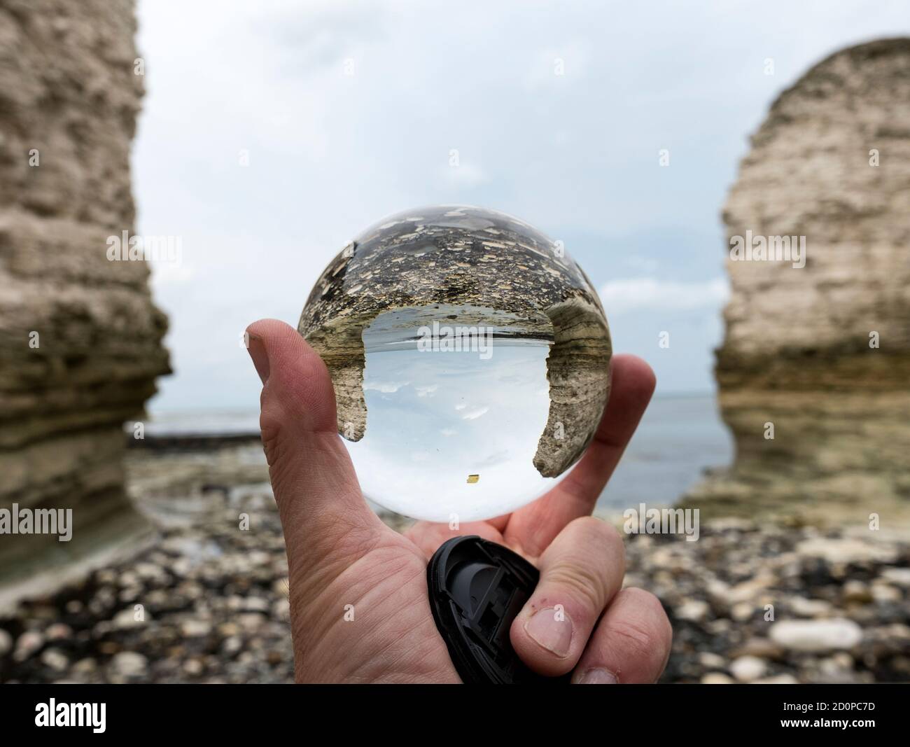 Glass ball landscape image Stock Photo - Alamy