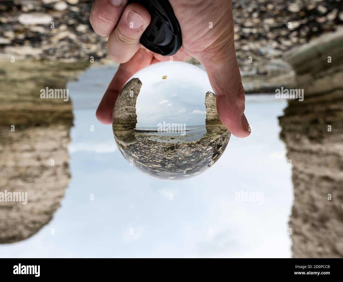Crystal ball landscape image Stock Photo - Alamy