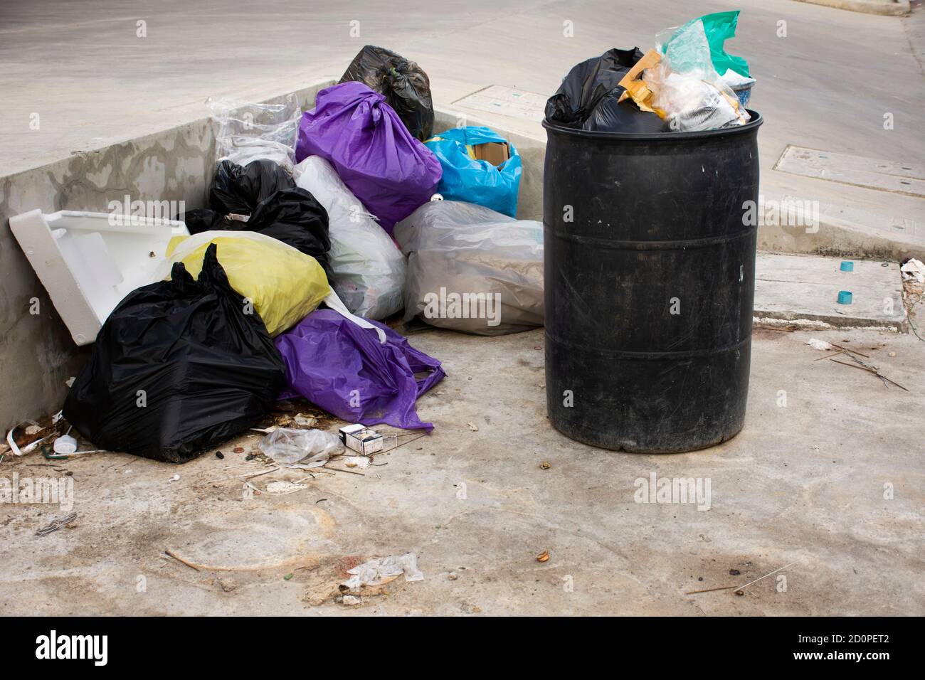 Bin area for thai people dropping garbage and waste wait cleaner ...