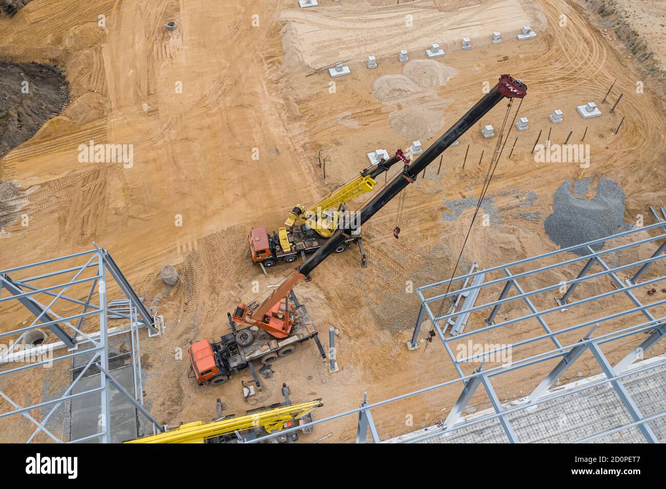 construction of an industrial building top view Stock Photo - Alamy