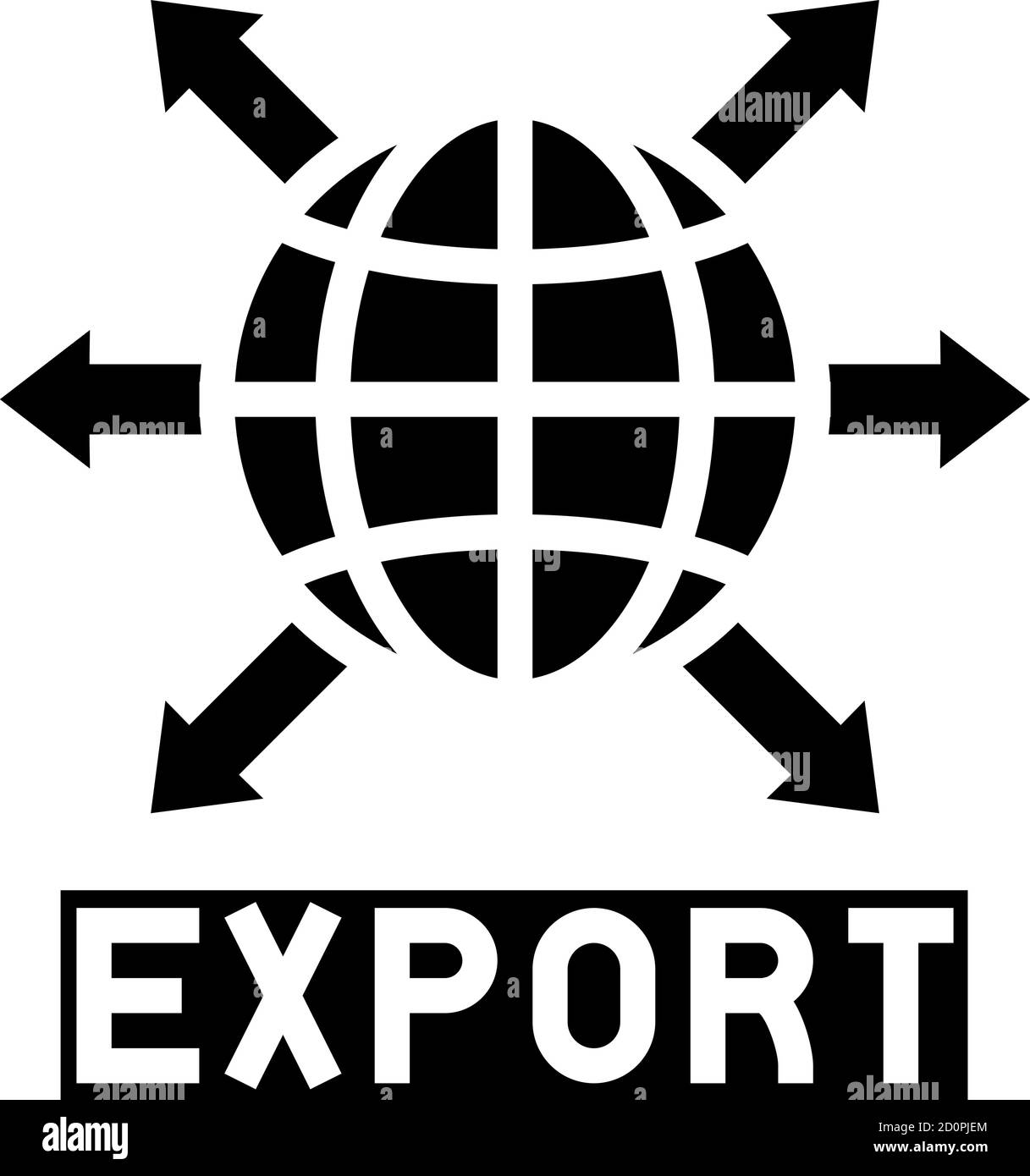 export transportation glyph icon vector black illustration Stock Vector ...