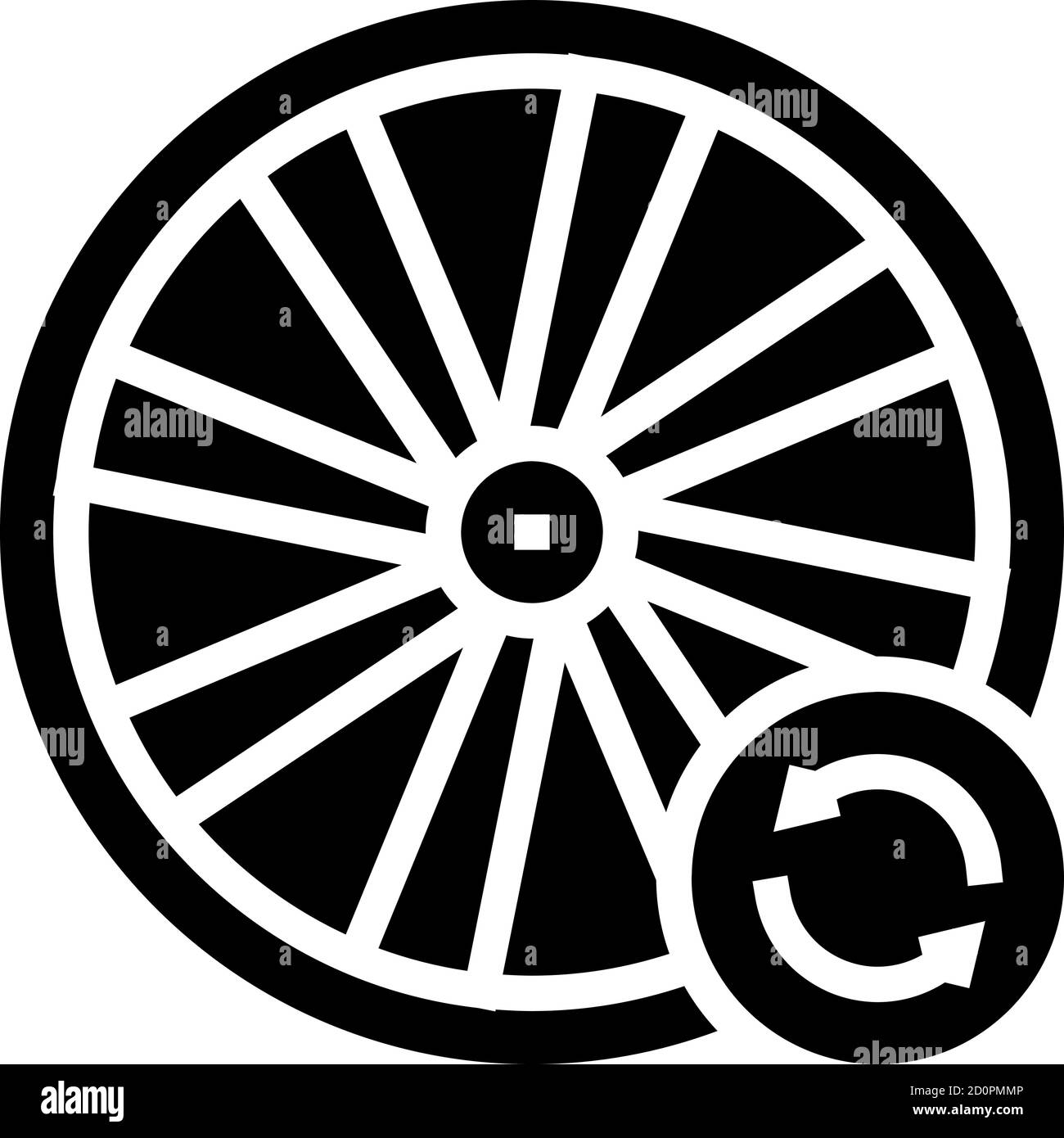 bicycle wheel alignment glyph icon vector illustration Stock Vector ...