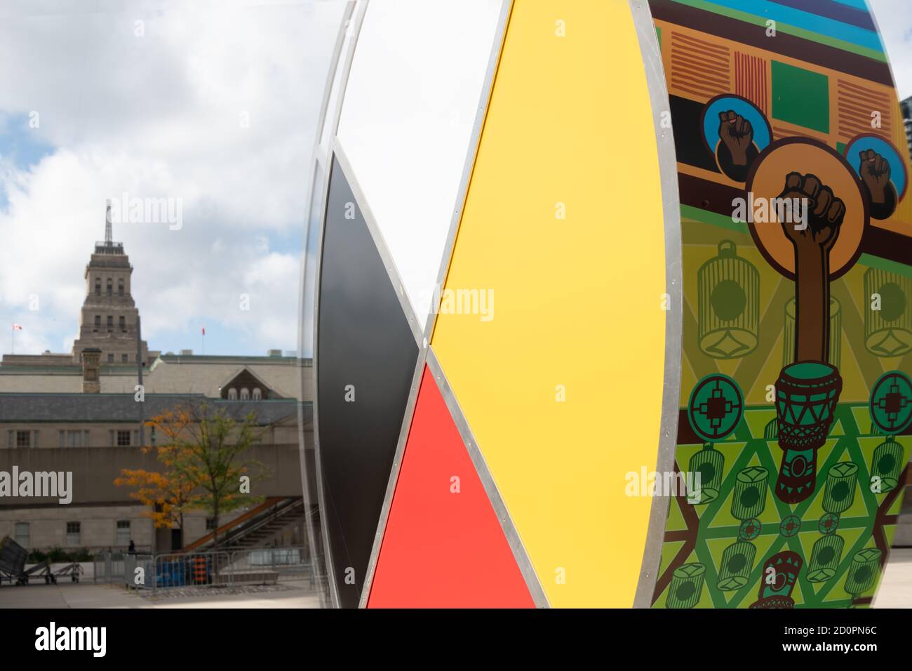 New Toronto location sign in Nathan Phillips Square, Canada Stock Photo ...