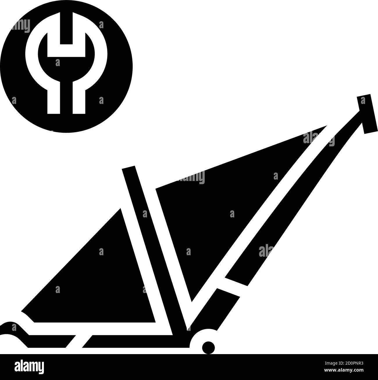 bicycle frame repair glyph icon vector illustration Stock Vector Image ...