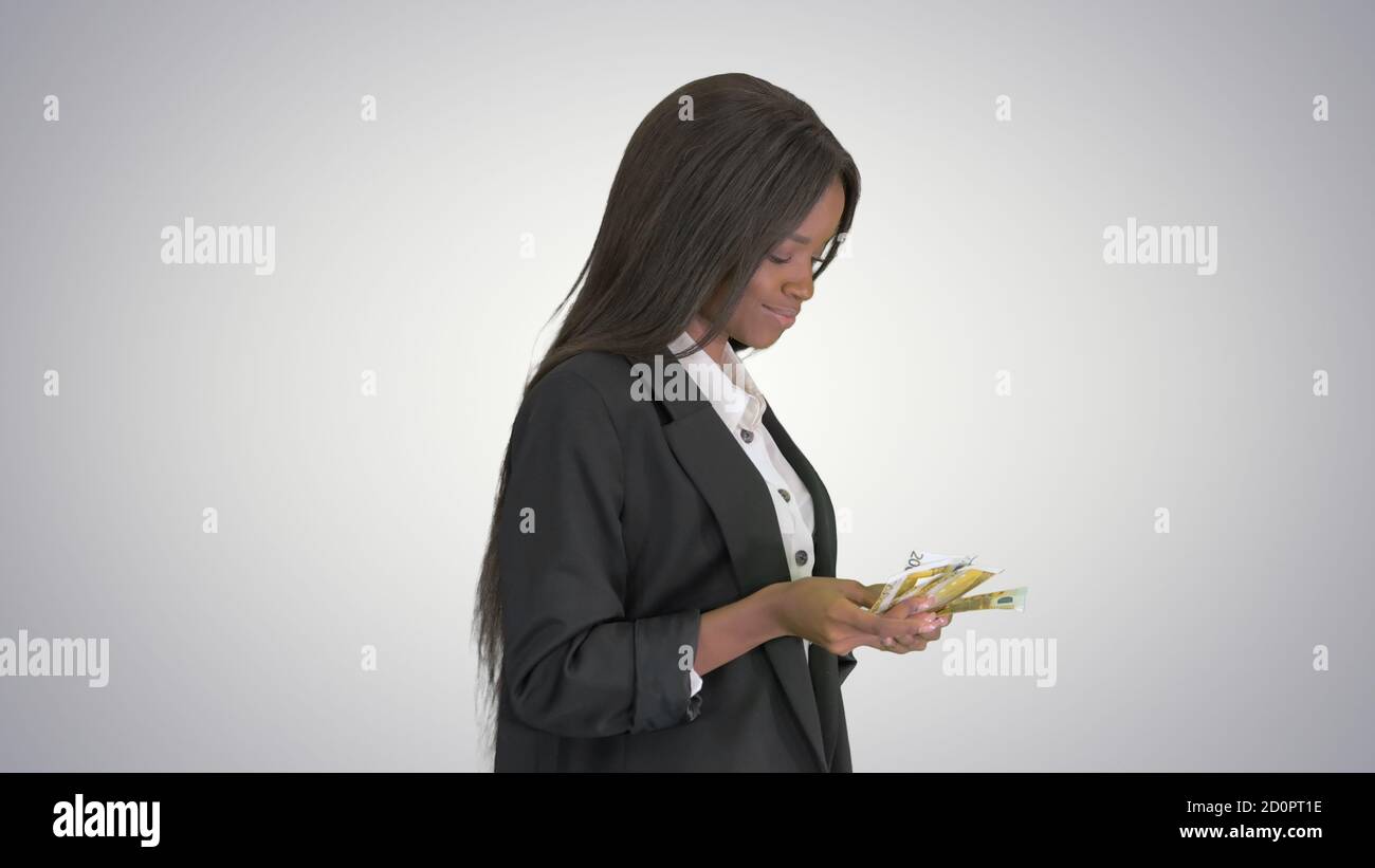 Cash counting by african girl hi-res stock photography and images - Alamy