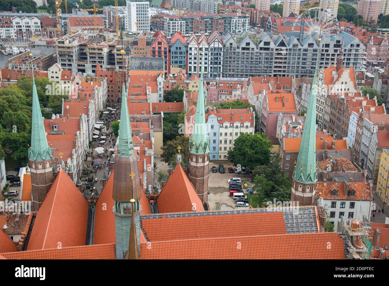 Aerial view of the old town in Gdansk, Poland Stock Photo - Alamy