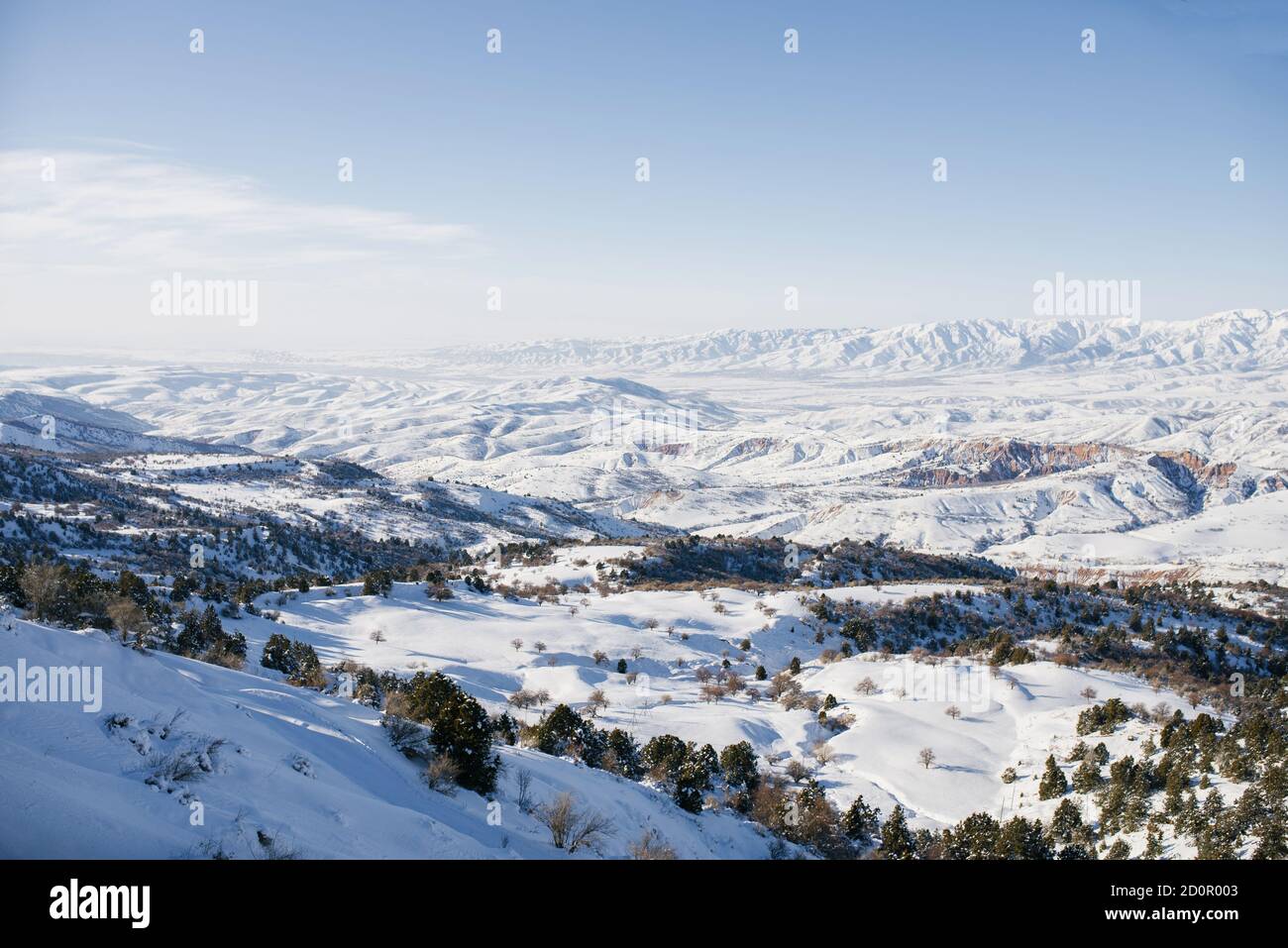 Location of the Tian Shan mountains, Uzbekistan, Central Asia ...
