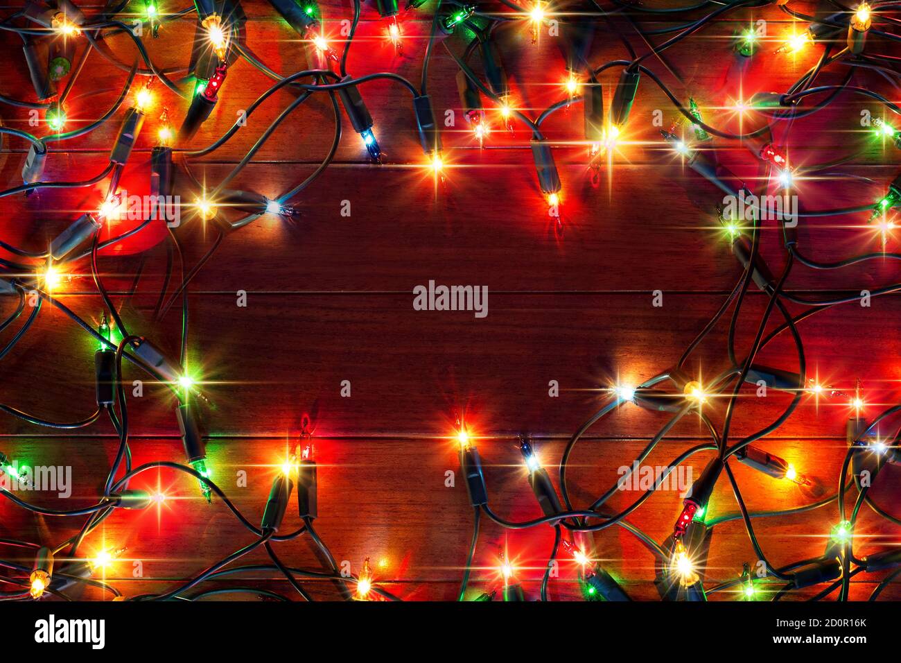 Christmas colorful lights, glittering background Stock Photo - Alamy