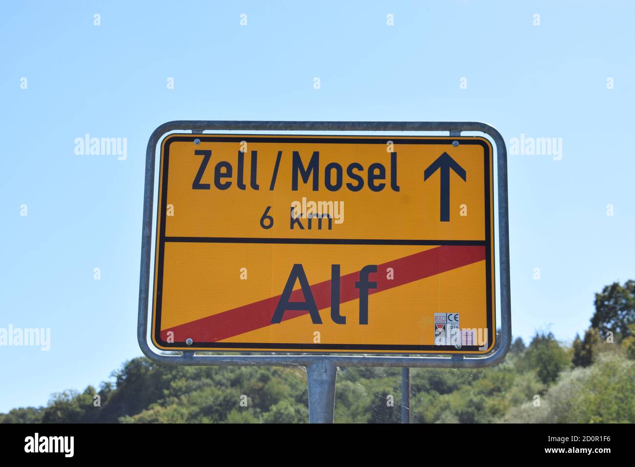 village sign of Alf Stock Photo - Alamy