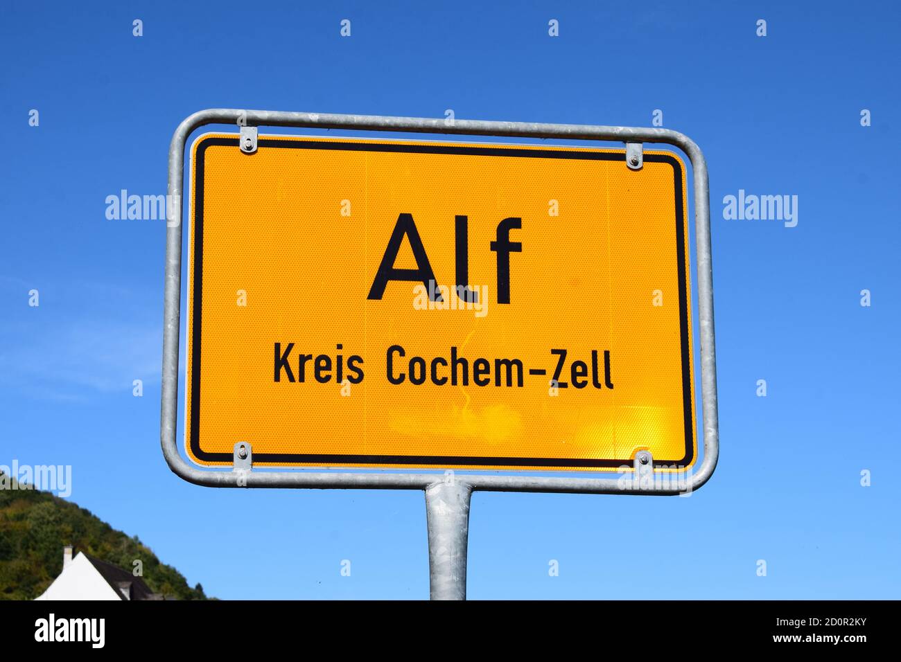 village sign of Alf Stock Photo - Alamy