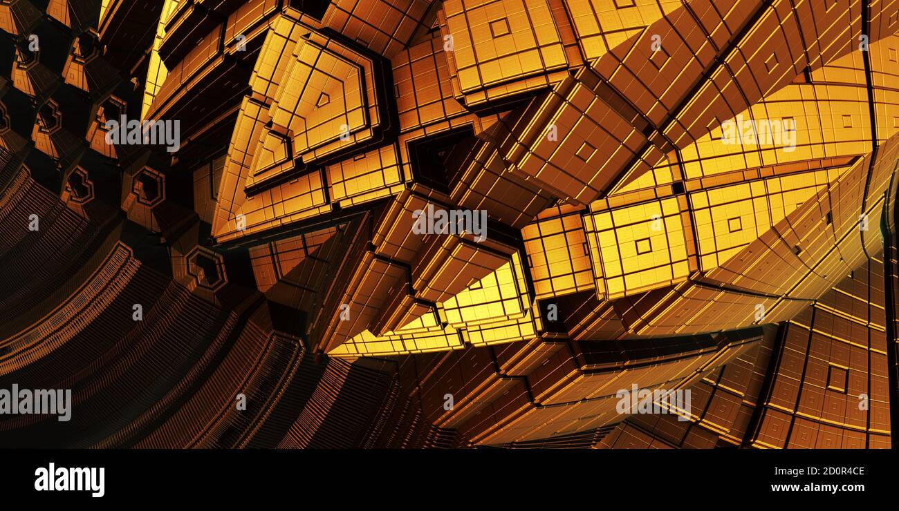 Abstract background, fantastic 3D structures, fictional sci fi ...