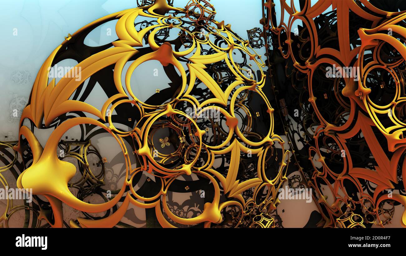 Abstract background, fantastic 3D structures, fictional sci fi ...