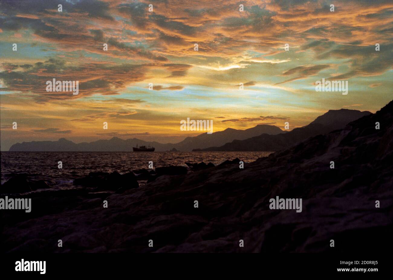 Spanish Sunset taken with an Olympus OM1 in 1977, shot just along the ...