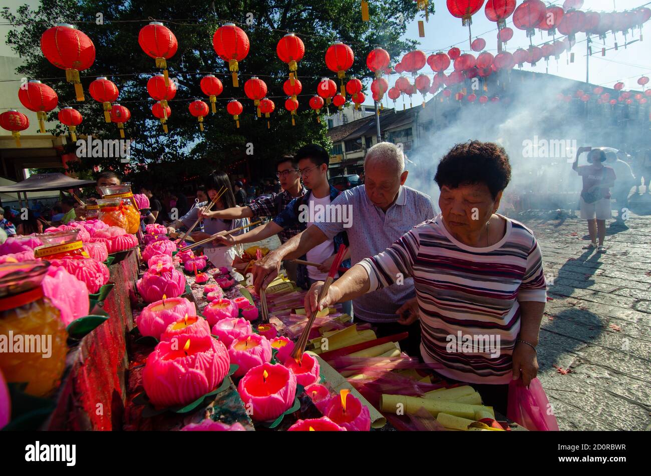 Georgetown, Penang/Malaysia - Jan 25 2020: People pray at Goddess of ...