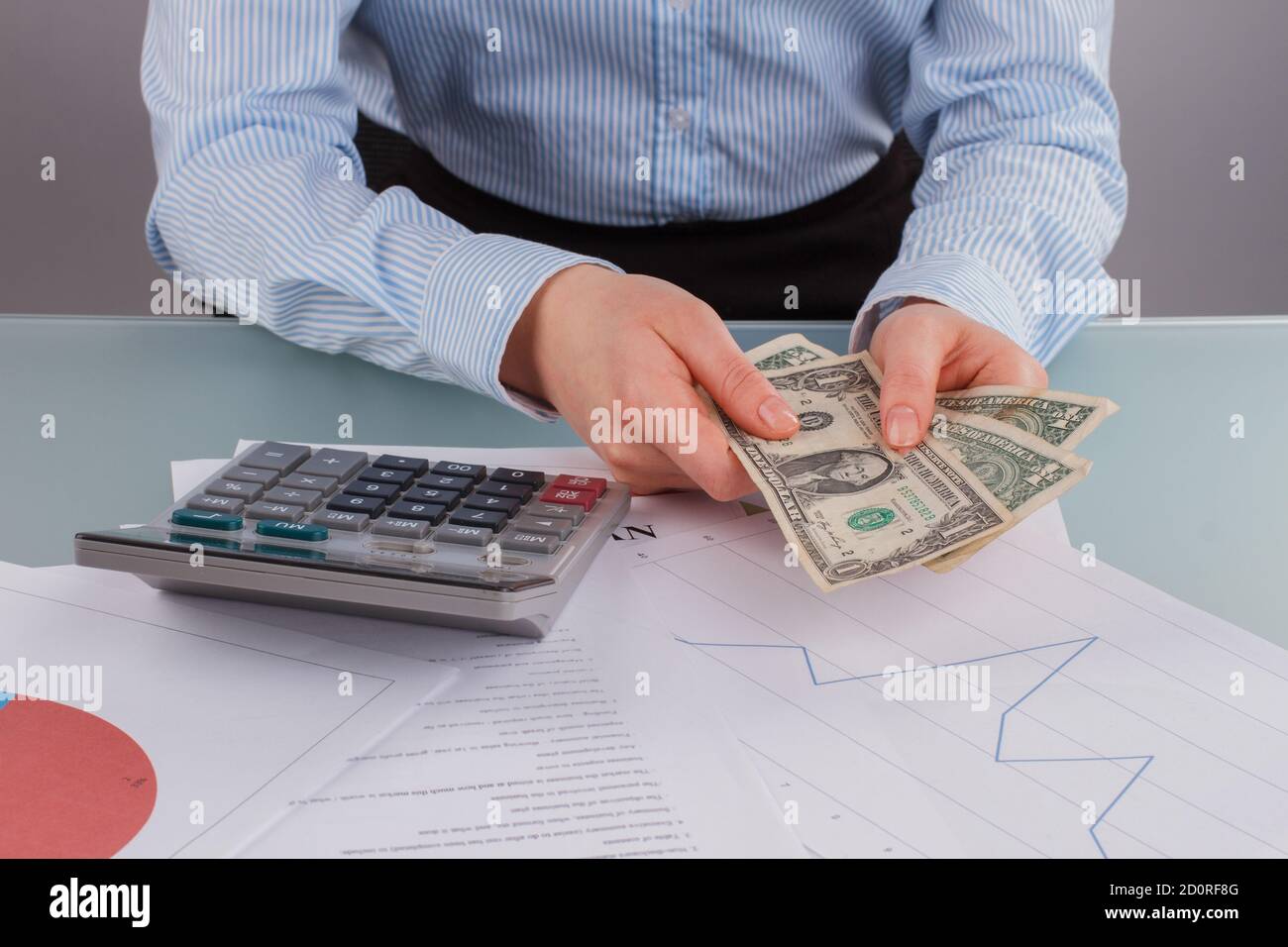 Female hands counting salary income hi-res stock photography and images ...