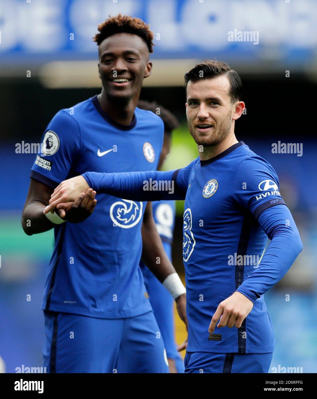 Chelsea's Ben Chilwell celebrates scoring his side's first goal of the ...