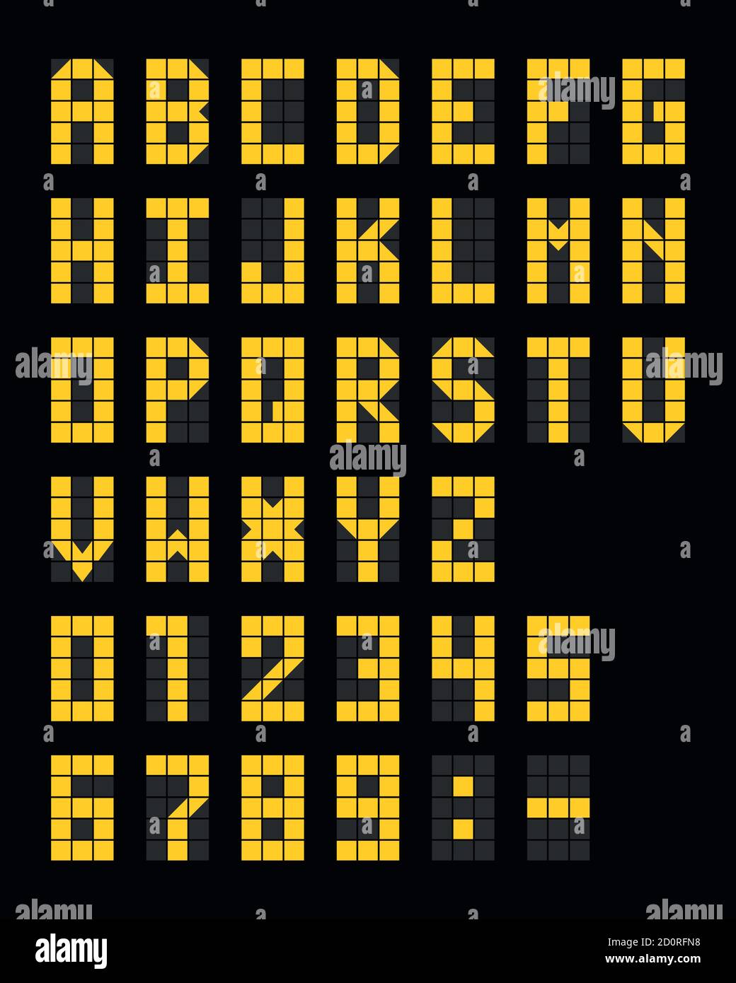 LED scoreboard airport template on a dark background. Vector Stock ...