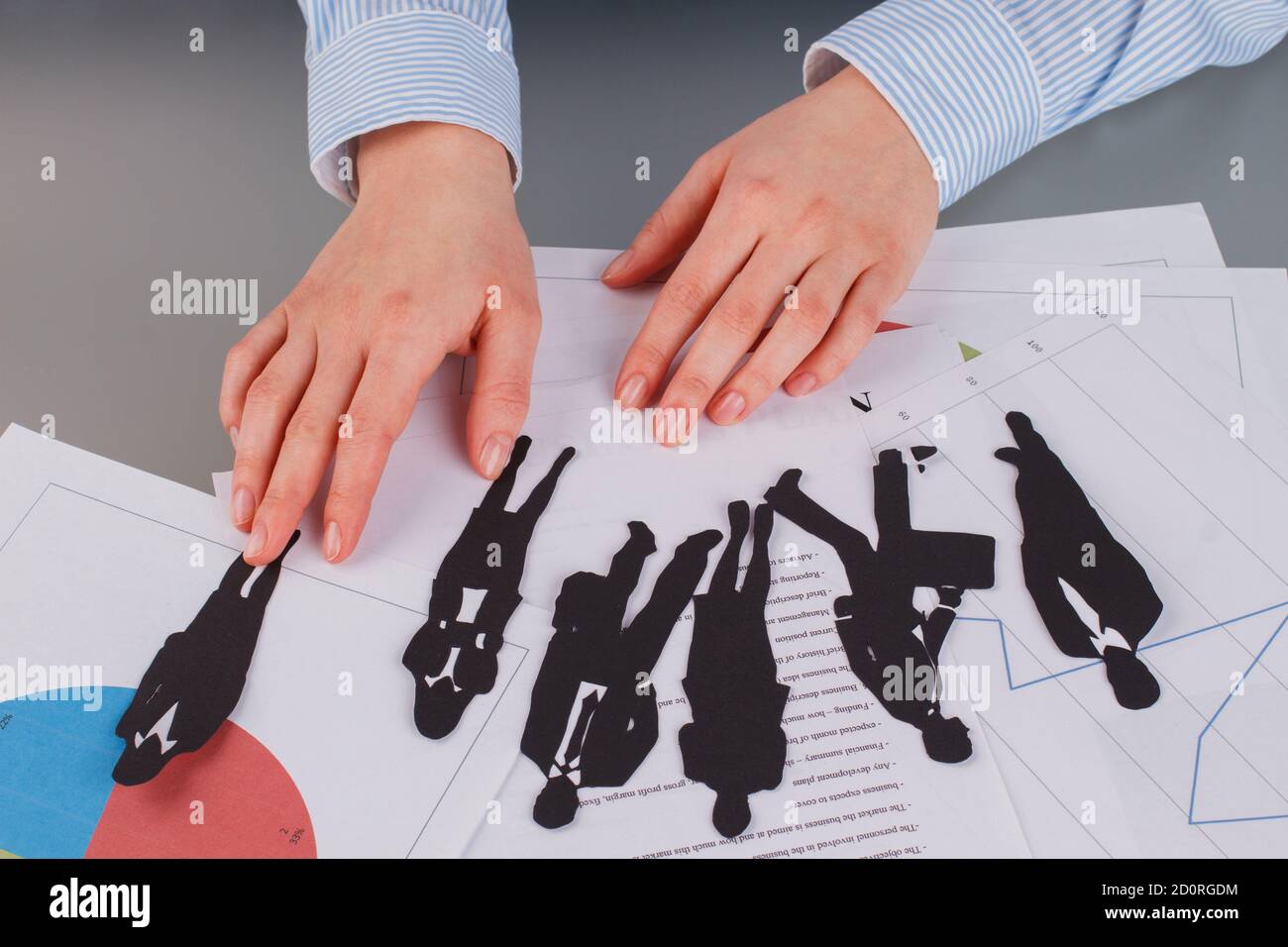 Business woman choosing team members for business project Stock Photo ...