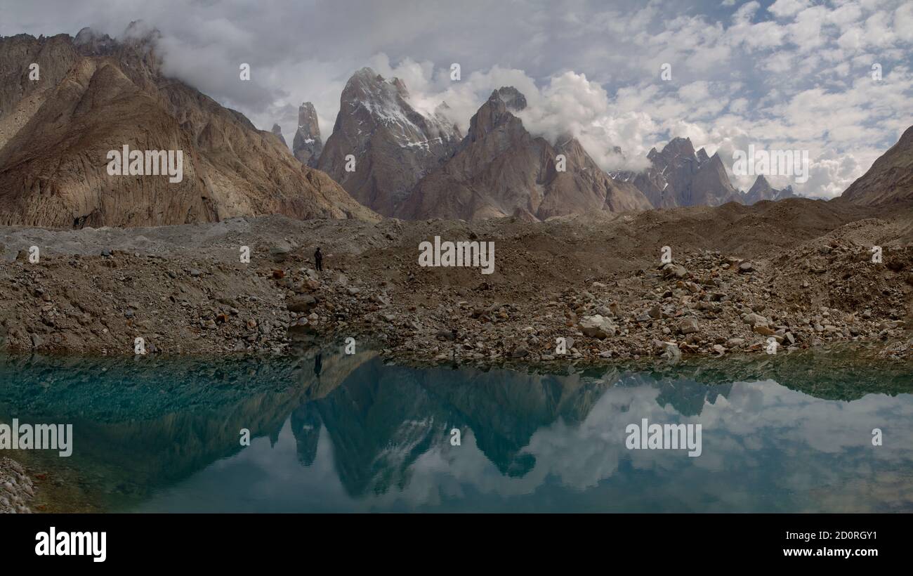 glacial lakes in karakorum range in k2 trek baltoro gilgit baltistan ...