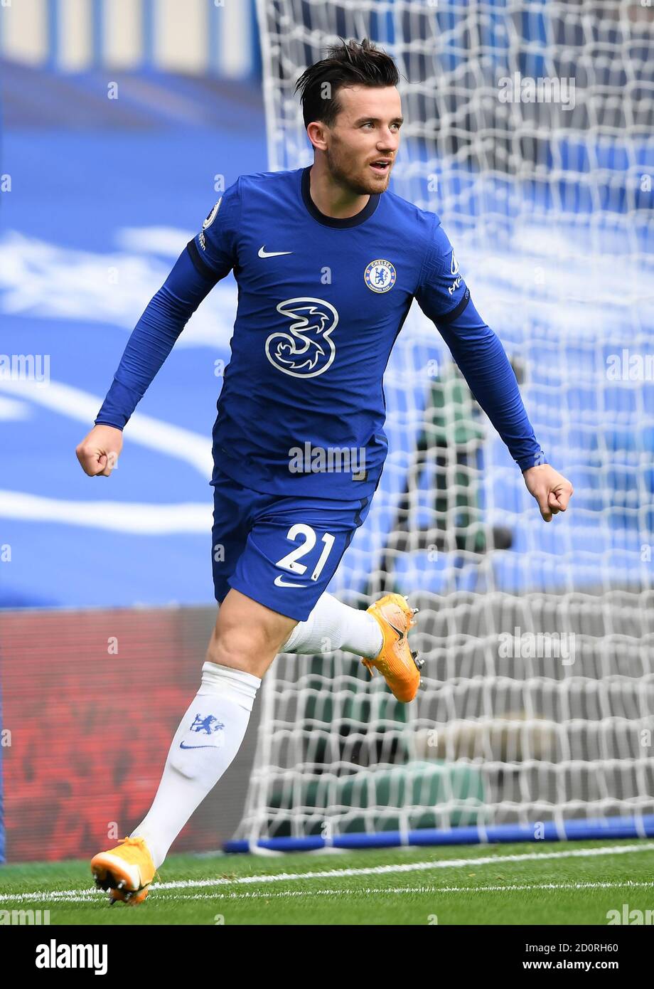 Chelsea's Ben Chilwell celebrates scoring his side's first goal of the ...